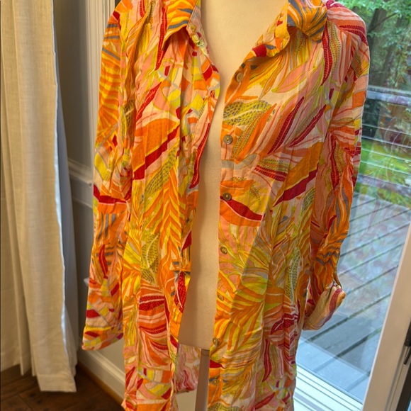 C&C California | Tops | Cc California Multicolor Patterned Linen Blend ...